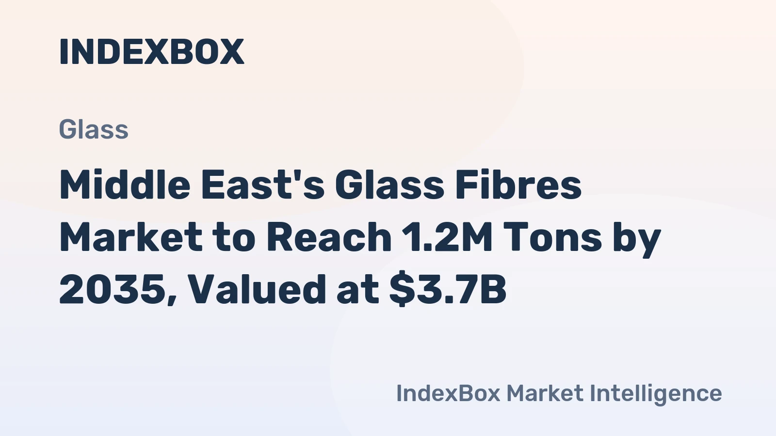 Middle East's Glass Fibres Market to Reach 1.2M Tons by 2035, Valued at $3.7B