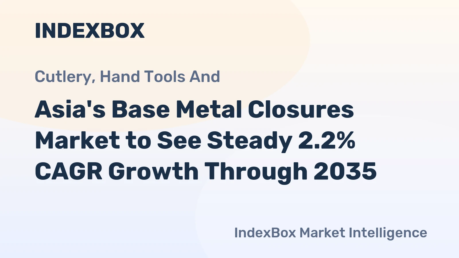 Asia's Base Metal Closures Market to See Steady 2.2% CAGR Growth Through 2035