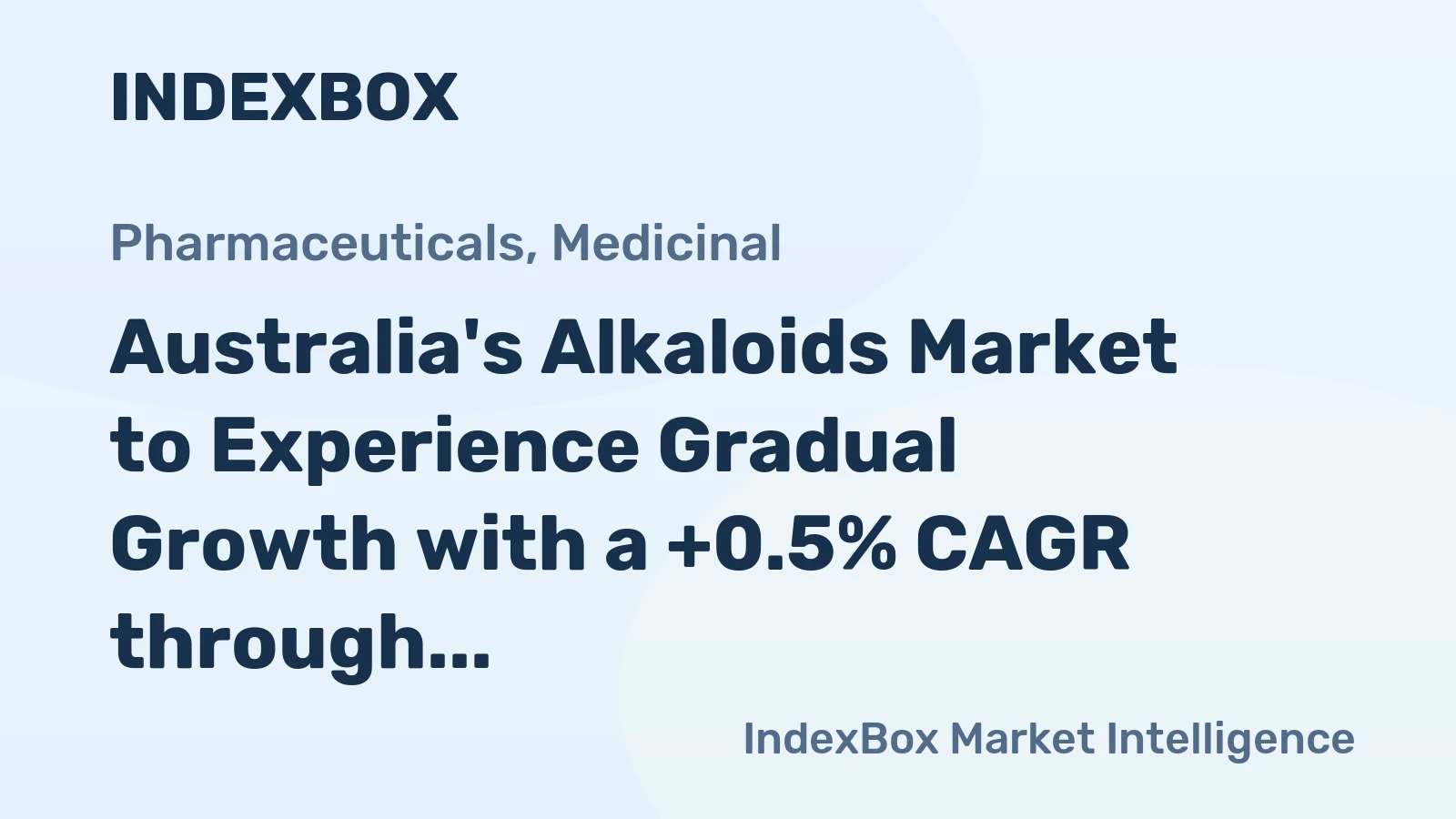 Australia's Alkaloids Market to Experience Gradual Growth with a +0.5% CAGR through 2035