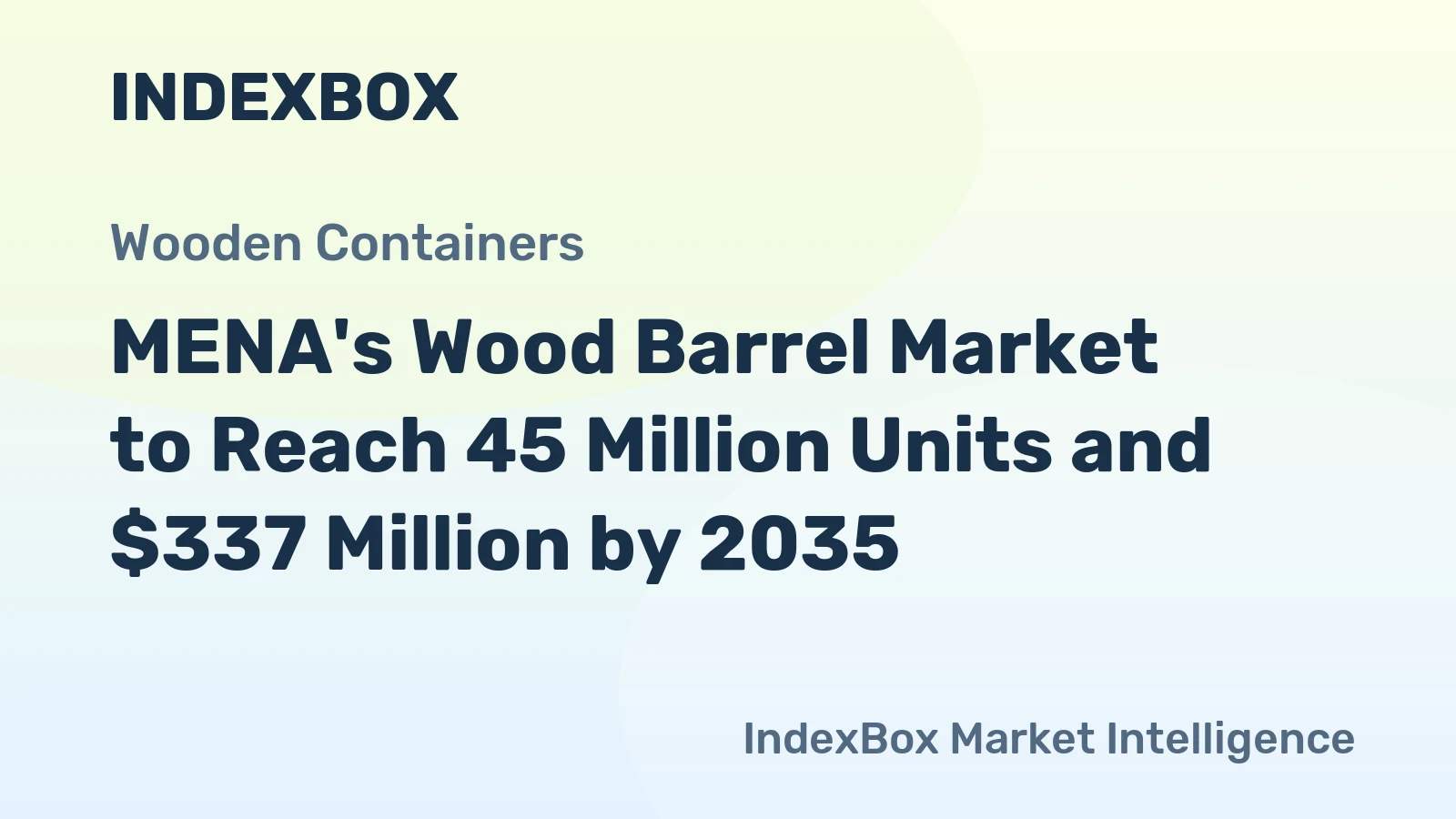 MENA's Wood Barrel Market to Reach 45 Million Units and $337 Million by 2035