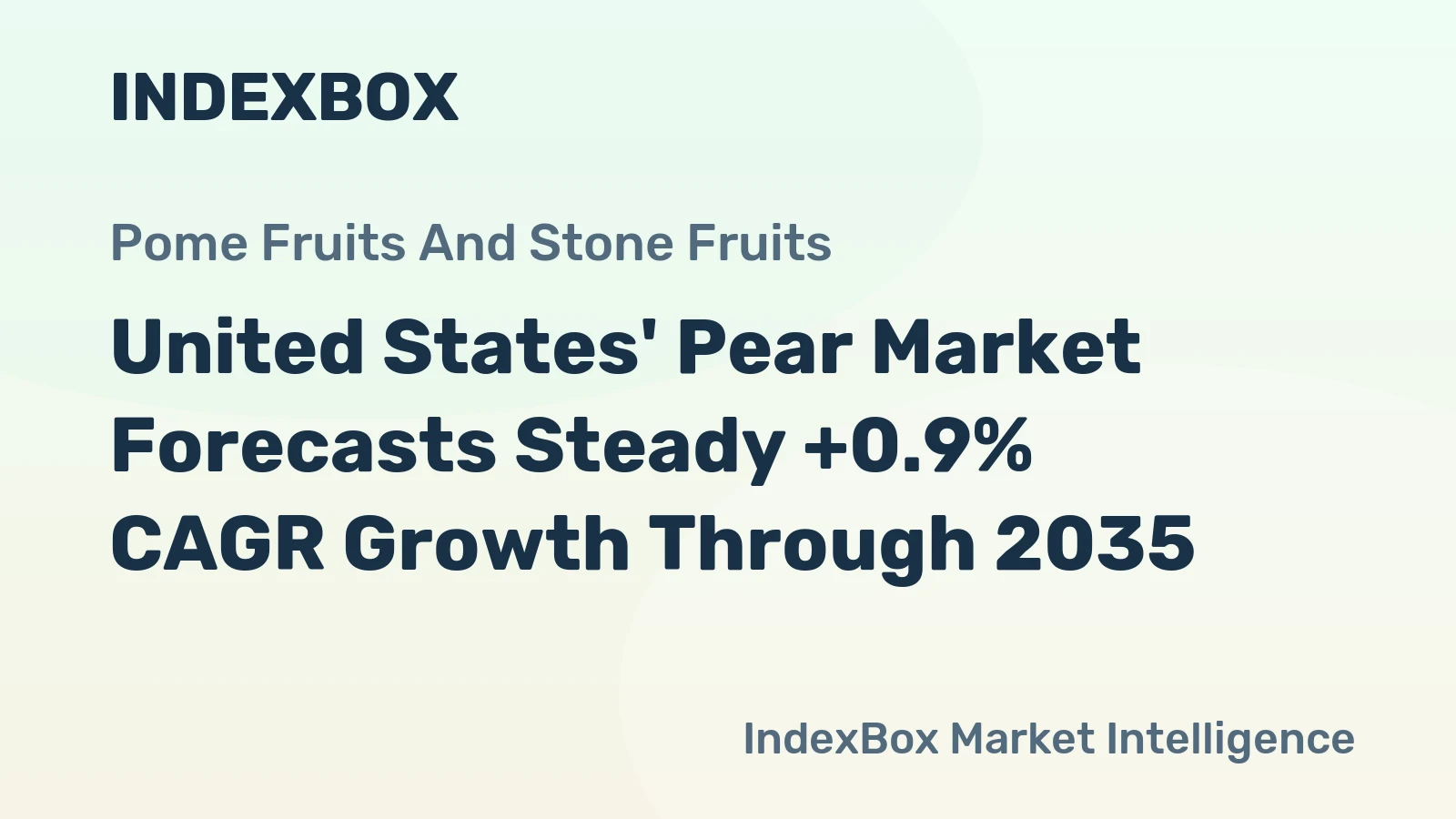 United States' Pear Market Forecasts Steady +0.9% CAGR Growth Through 2035