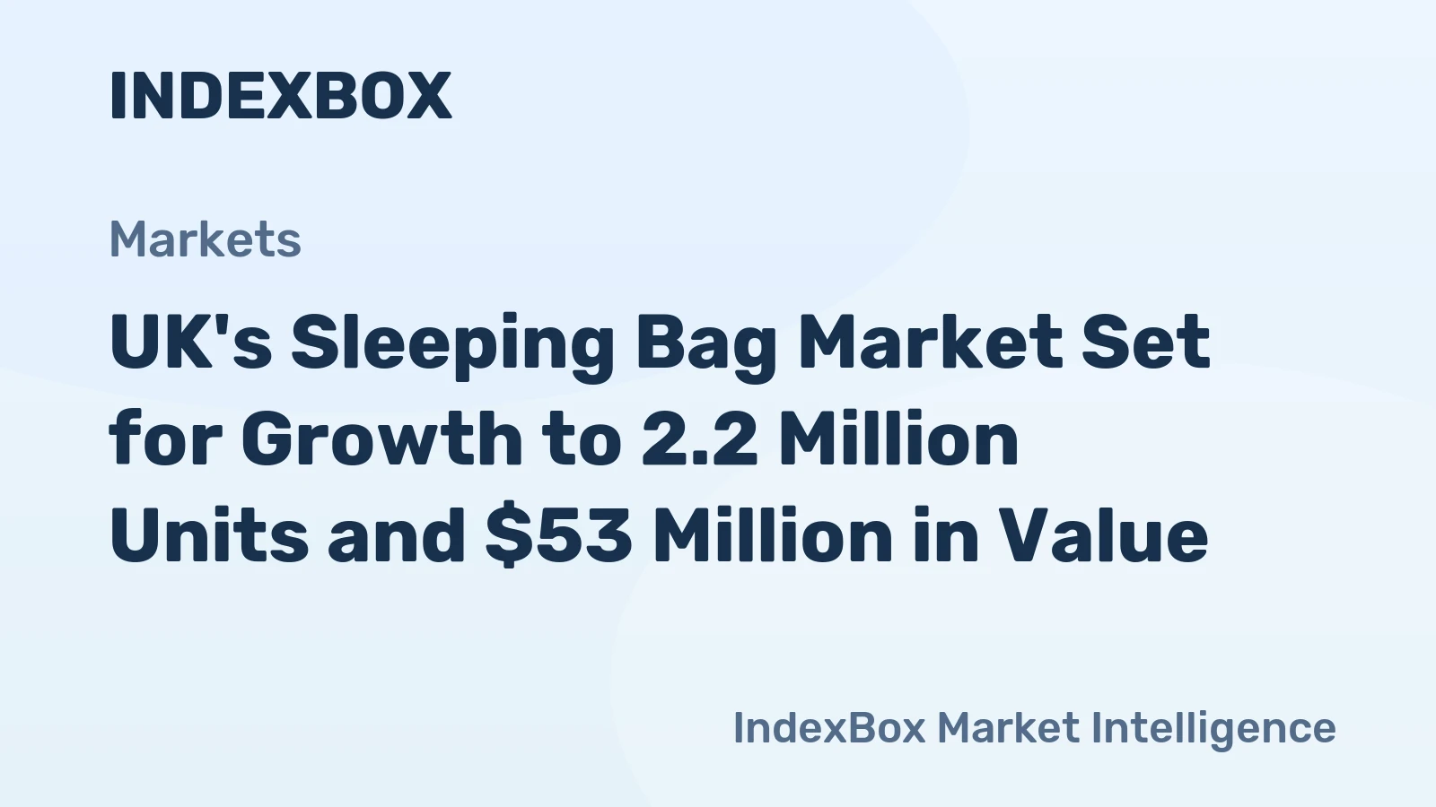 UK's Sleeping Bag Market Set for Growth to 2.2 Million Units and $53 Million in Value