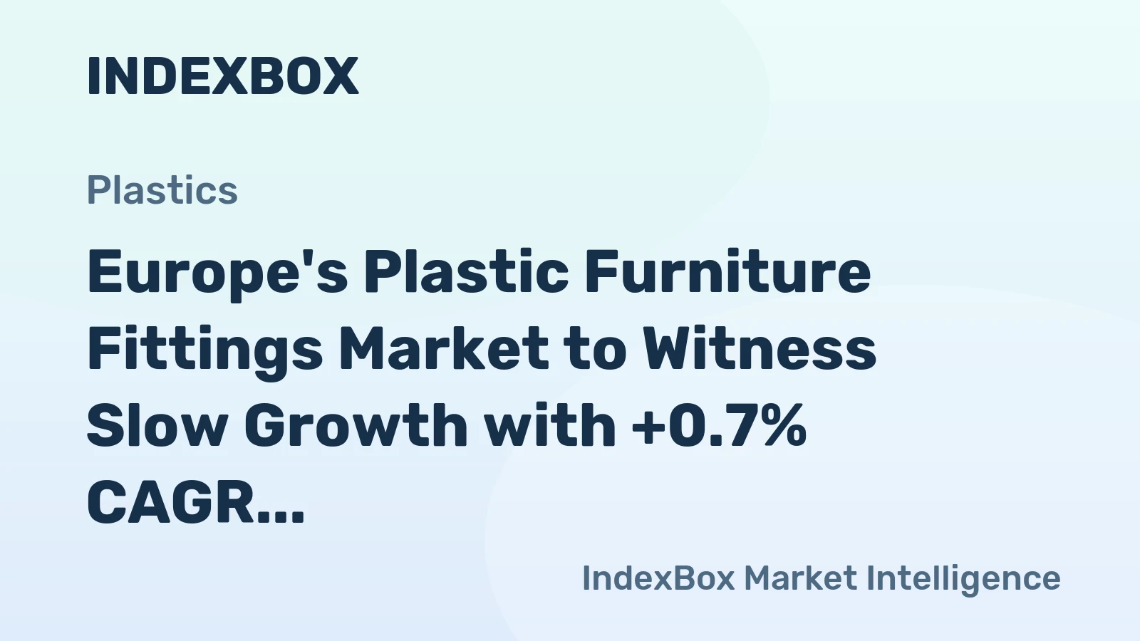 Europe's Plastic Furniture Fittings Market to Witness Slow Growth with +0.7% CAGR from 2024 to 2035