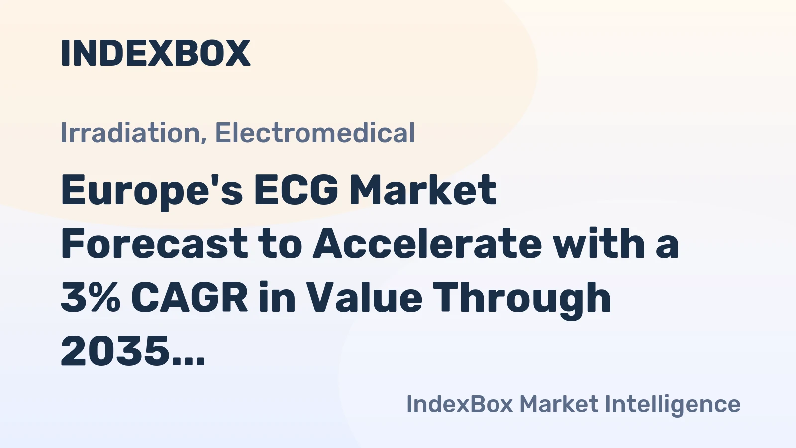 Europe's ECG Market Forecast to Accelerate with a 3% CAGR in Value Through 2035
