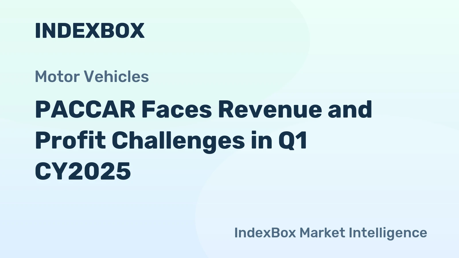 PACCAR Faces Revenue and Profit Challenges in Q1 CY2025