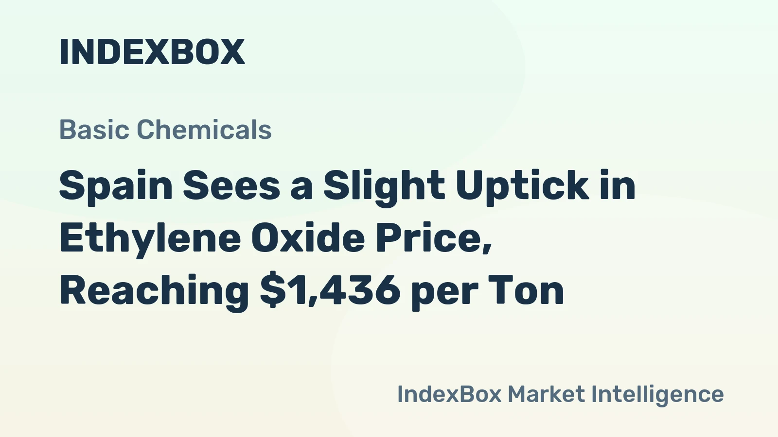 Spain Sees a Slight Uptick in Ethylene Oxide Price, Reaching $1,436 per Ton