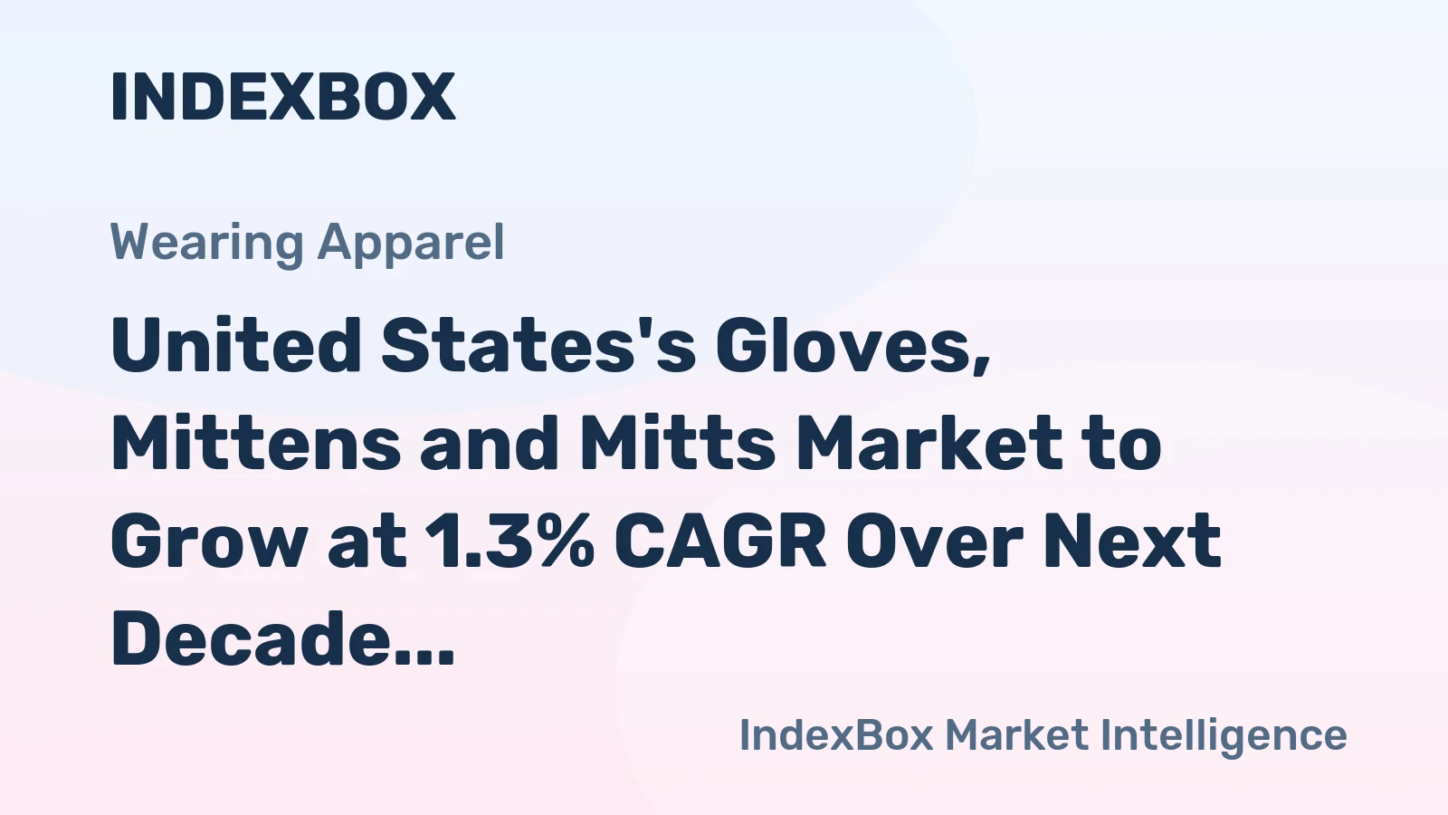 United States's Gloves, Mittens and Mitts Market to Grow at 1.3% CAGR Over Next Decade