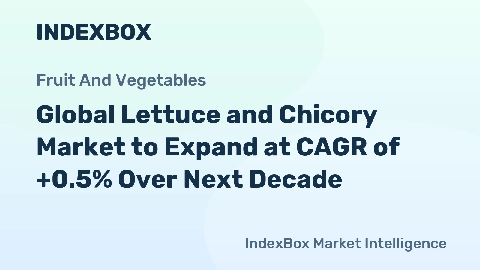 Global Lettuce and Chicory Market to Expand at CAGR of +0.5% Over Next Decade