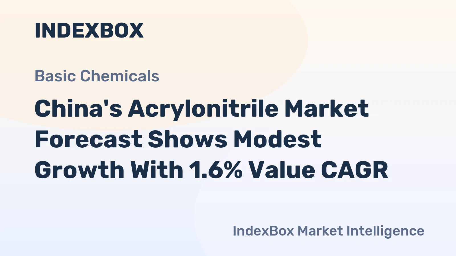 China's Acrylonitrile Market Forecast Shows Modest Growth With 1.6% Value CAGR