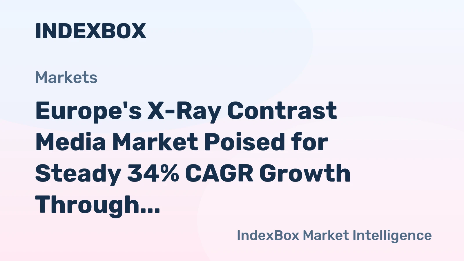 Europe's X-Ray Contrast Media Market Poised for Steady 34% CAGR Growth Through 2035