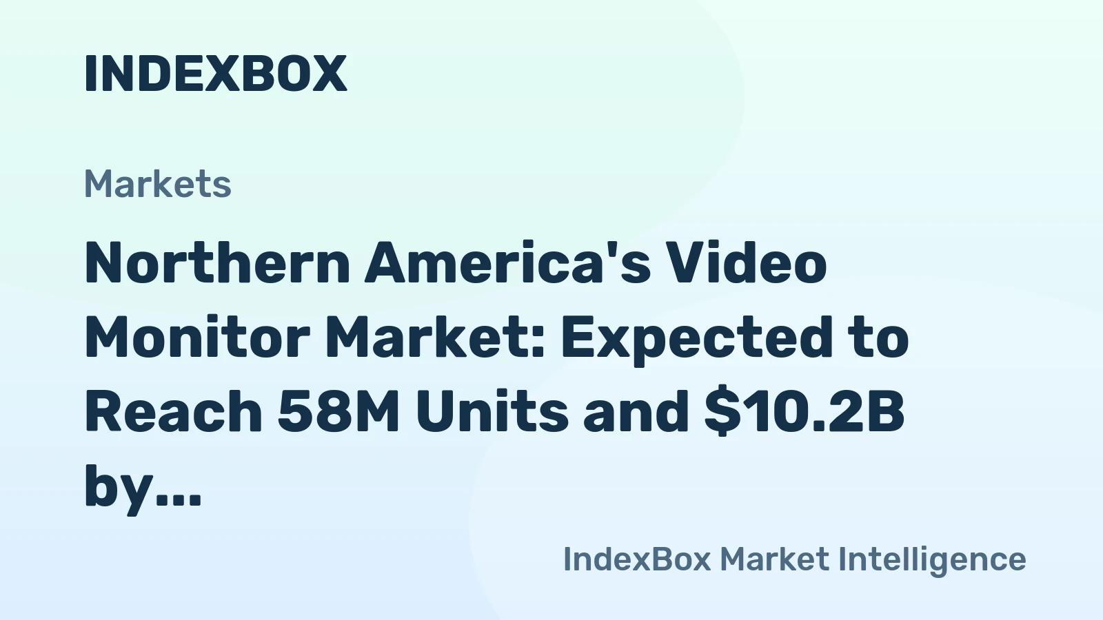 Northern America's Video Monitor Market: Expected to Reach 58M Units and $10.2B by 2035