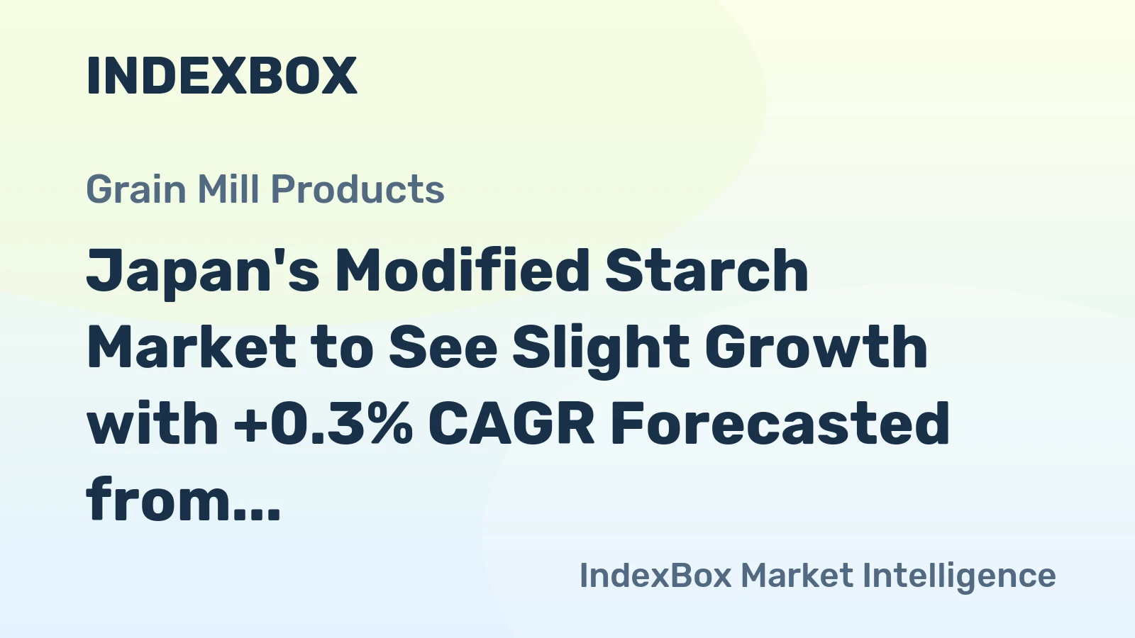 Japan's Modified Starch Market to See Slight Growth with +0.3% CAGR Forecasted from 2024-2035