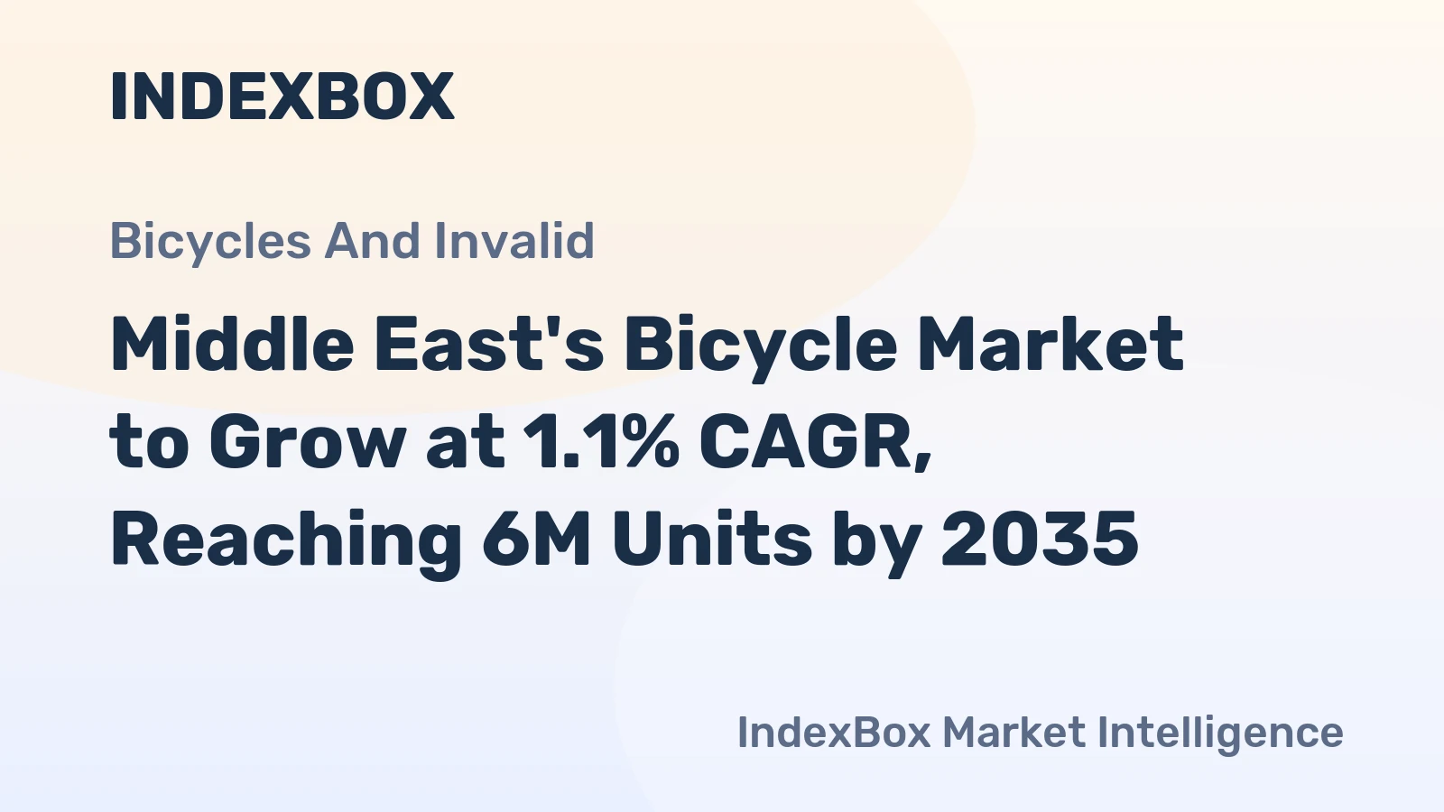 Middle East's Bicycle Market to Grow at 1.1% CAGR, Reaching 6M Units by 2035