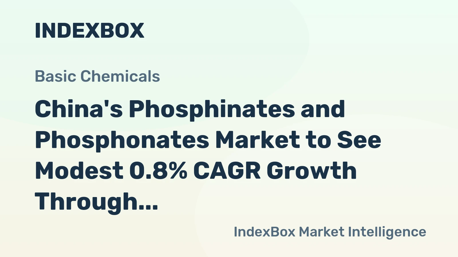 China's Phosphinates and Phosphonates Market to See Modest 0.8% CAGR Growth Through 2035