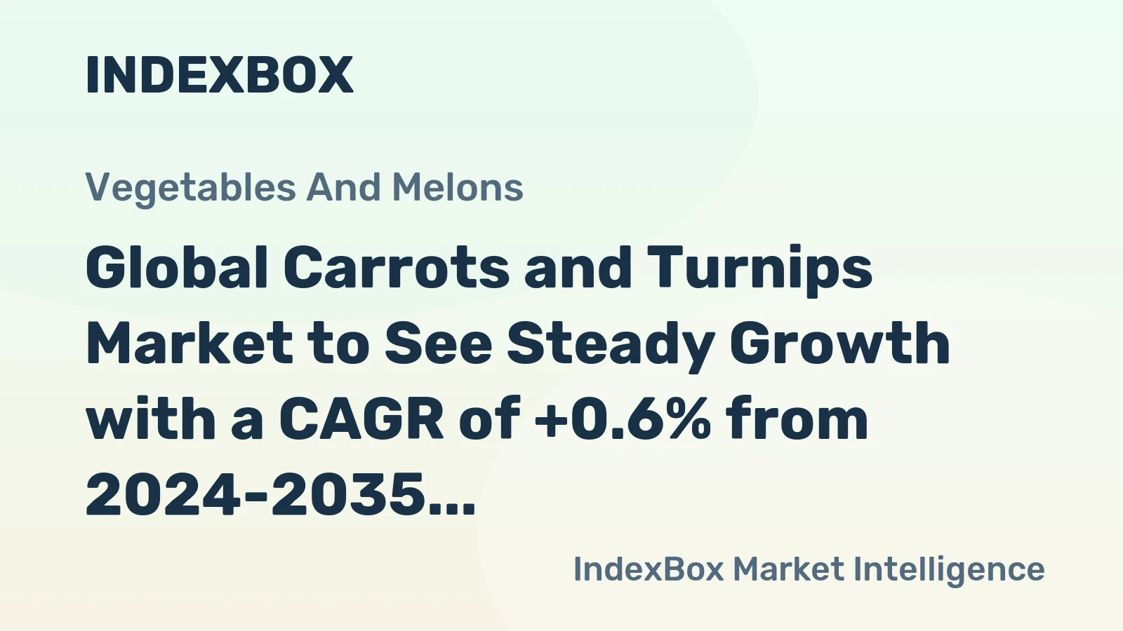 Global Carrots and Turnips Market to See Steady Growth with a CAGR of +0.6% from 2024-2035