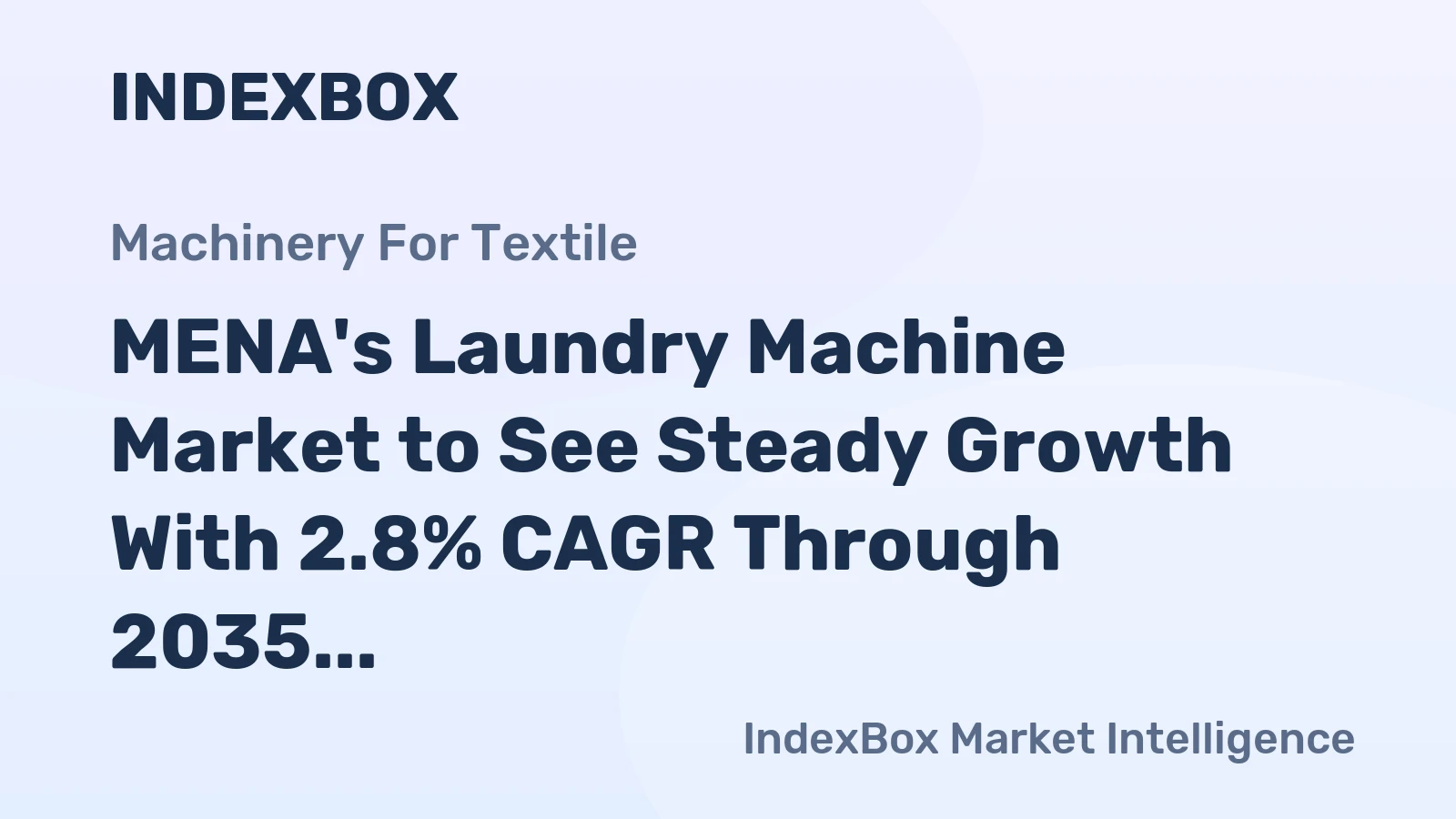 MENA's Laundry Machine Market to See Steady Growth With 2.8% CAGR Through 2035