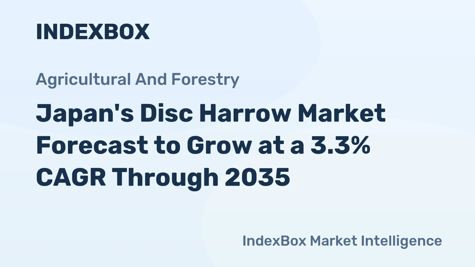 Japan's Disc Harrow Market Forecast to Grow at a 3.3% CAGR Through 2035