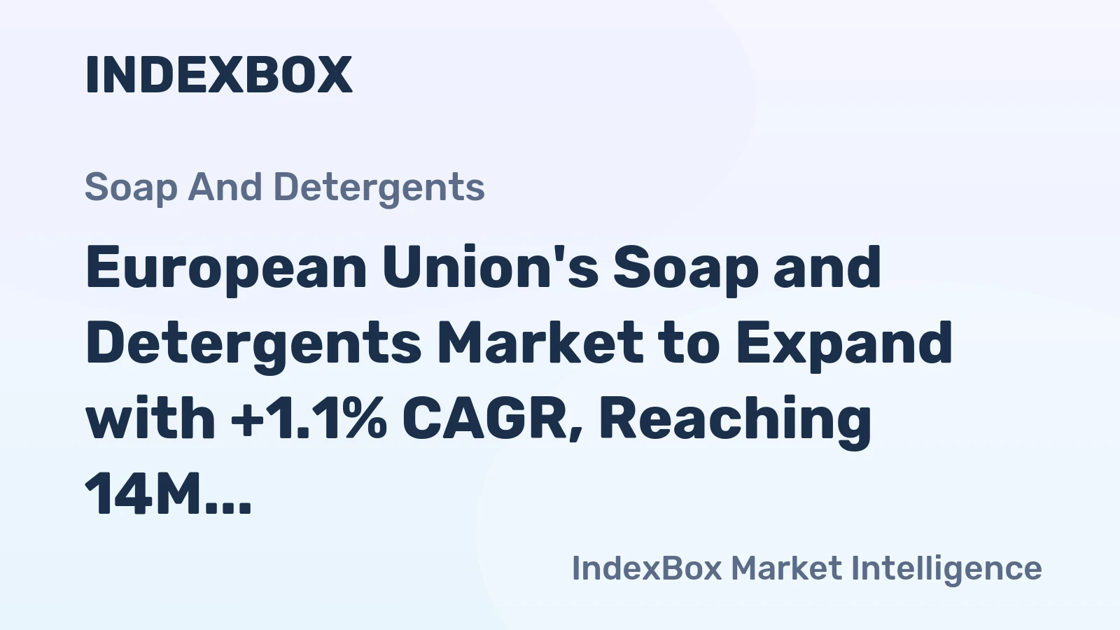 European Union's Soap and Detergents Market to Expand with +1.1% CAGR, Reaching 14M Tons by 2035