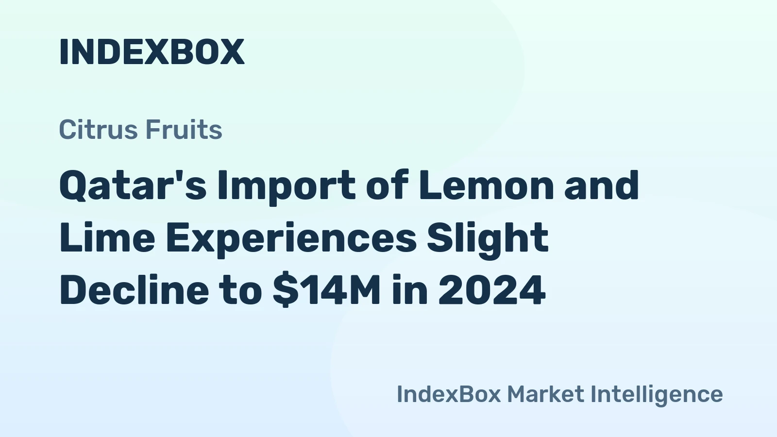 Qatar's Import of Lemon and Lime Experiences Slight Decline to $14M in 2024