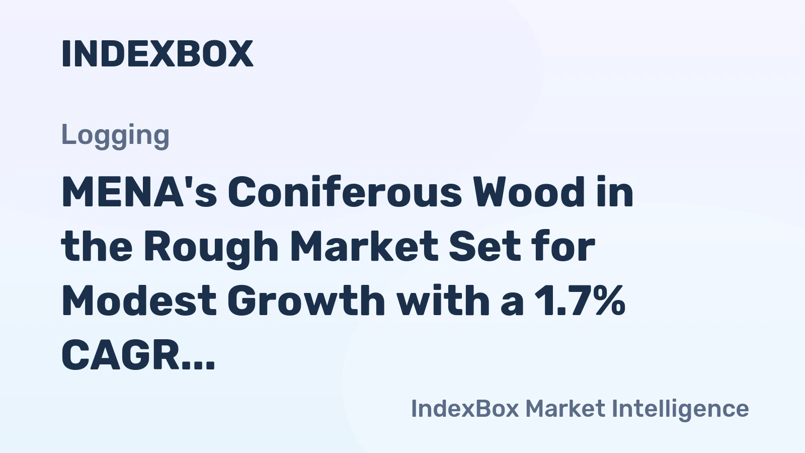 MENA's Coniferous Wood in the Rough Market Set for Modest Growth with a 1.7% CAGR in Value Through 2035
