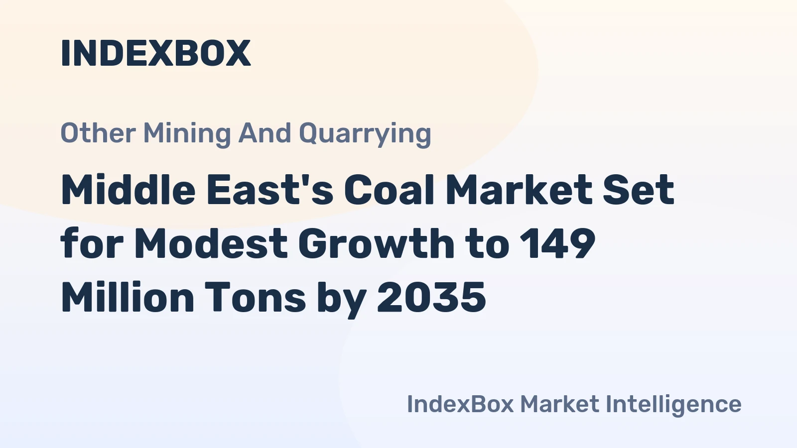 Middle East's Coal Market Set for Modest Growth to 149 Million Tons by 2035