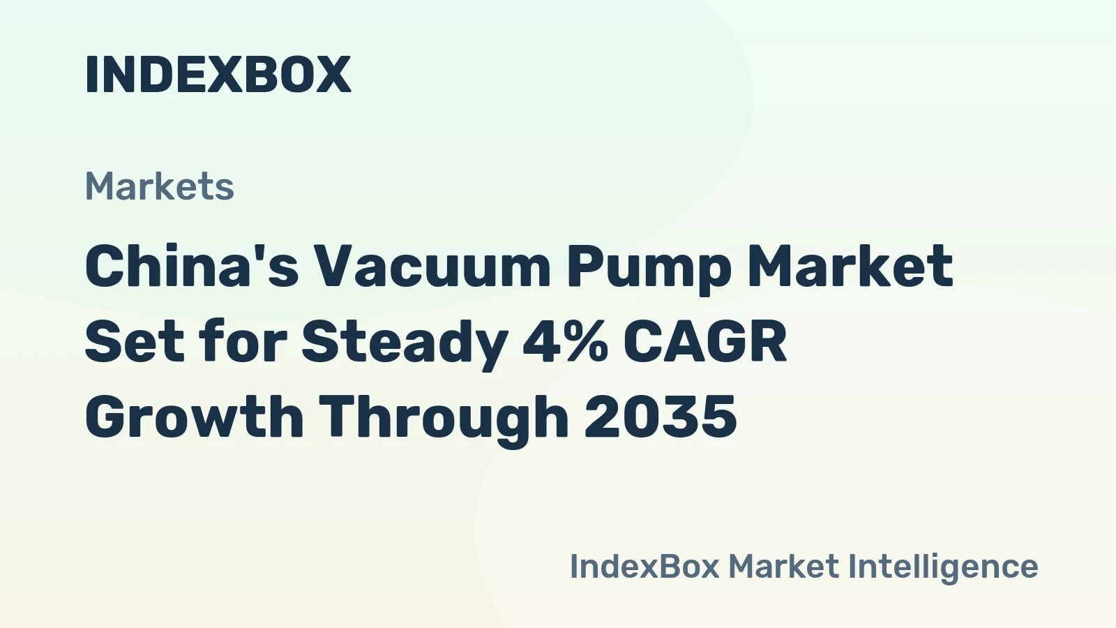 China's Vacuum Pump Market Set for Steady 4% CAGR Growth Through 2035