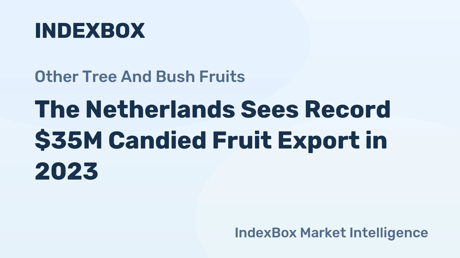 The Netherlands Sees Record $35M Candied Fruit Export in 2023
