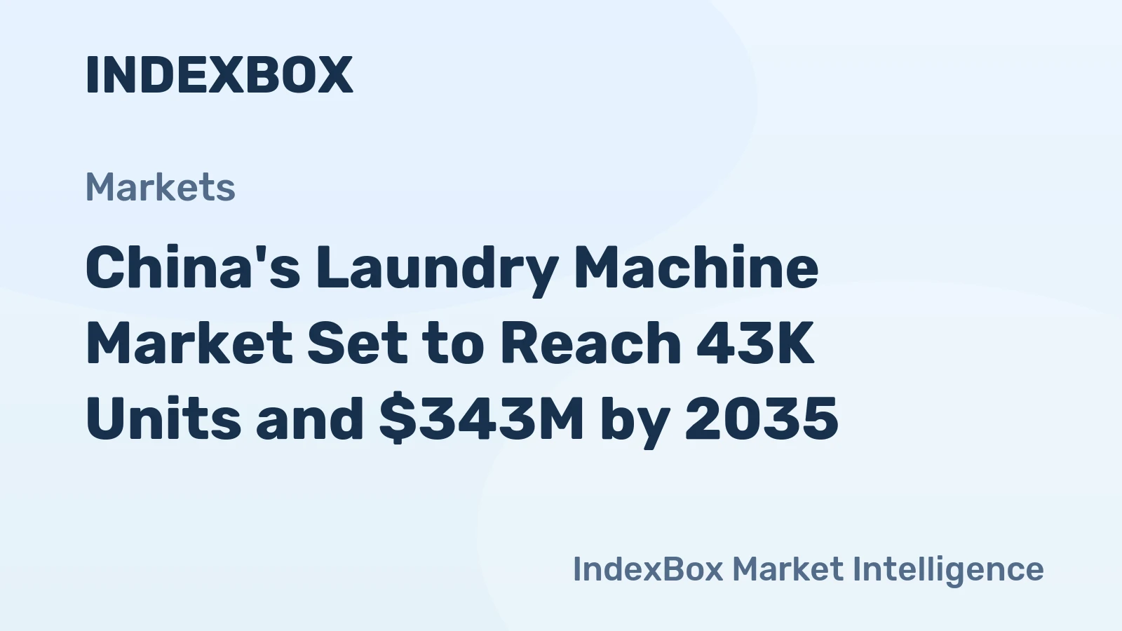 China's Laundry Machine Market Set to Reach 43K Units and $343M by 2035