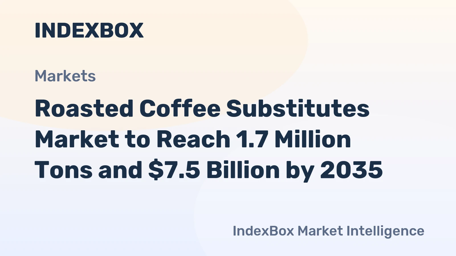 Roasted Coffee Substitutes Market to Reach 1.7 Million Tons and $7.5 Billion by 2035