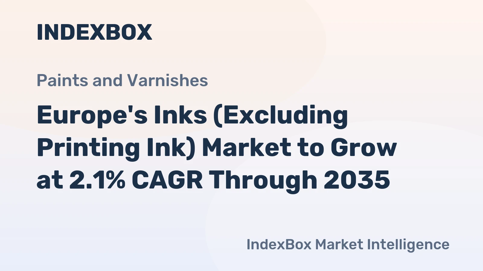 Europe's Inks (Excluding Printing Ink) Market to Grow at 2.1% CAGR Through 2035