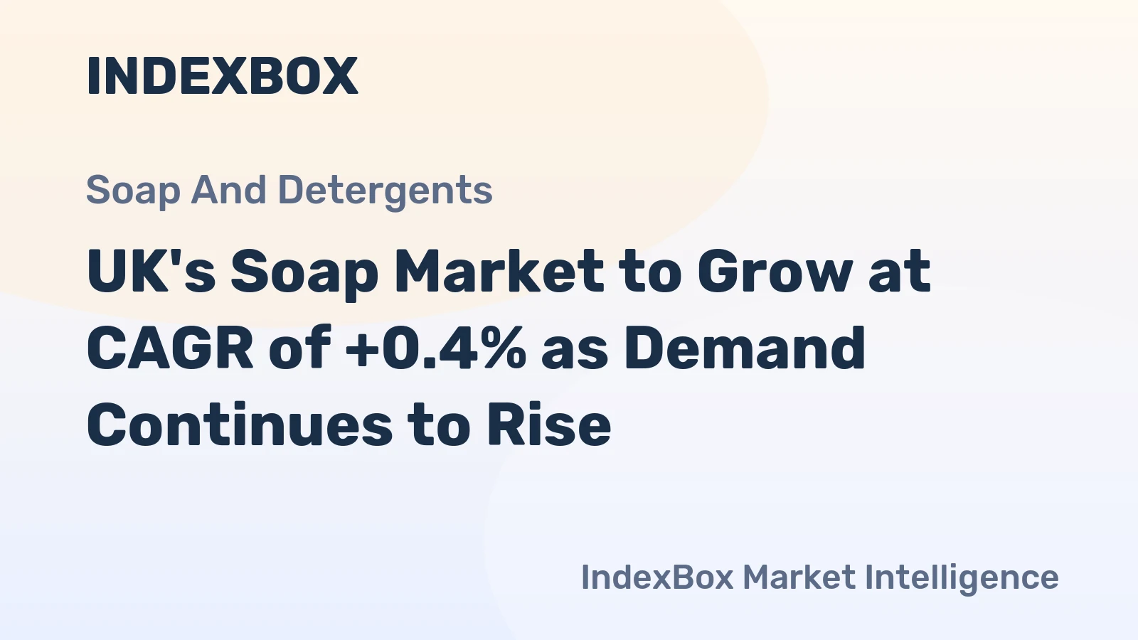 UK's Soap Market to Grow at CAGR of +0.4% as Demand Continues to Rise