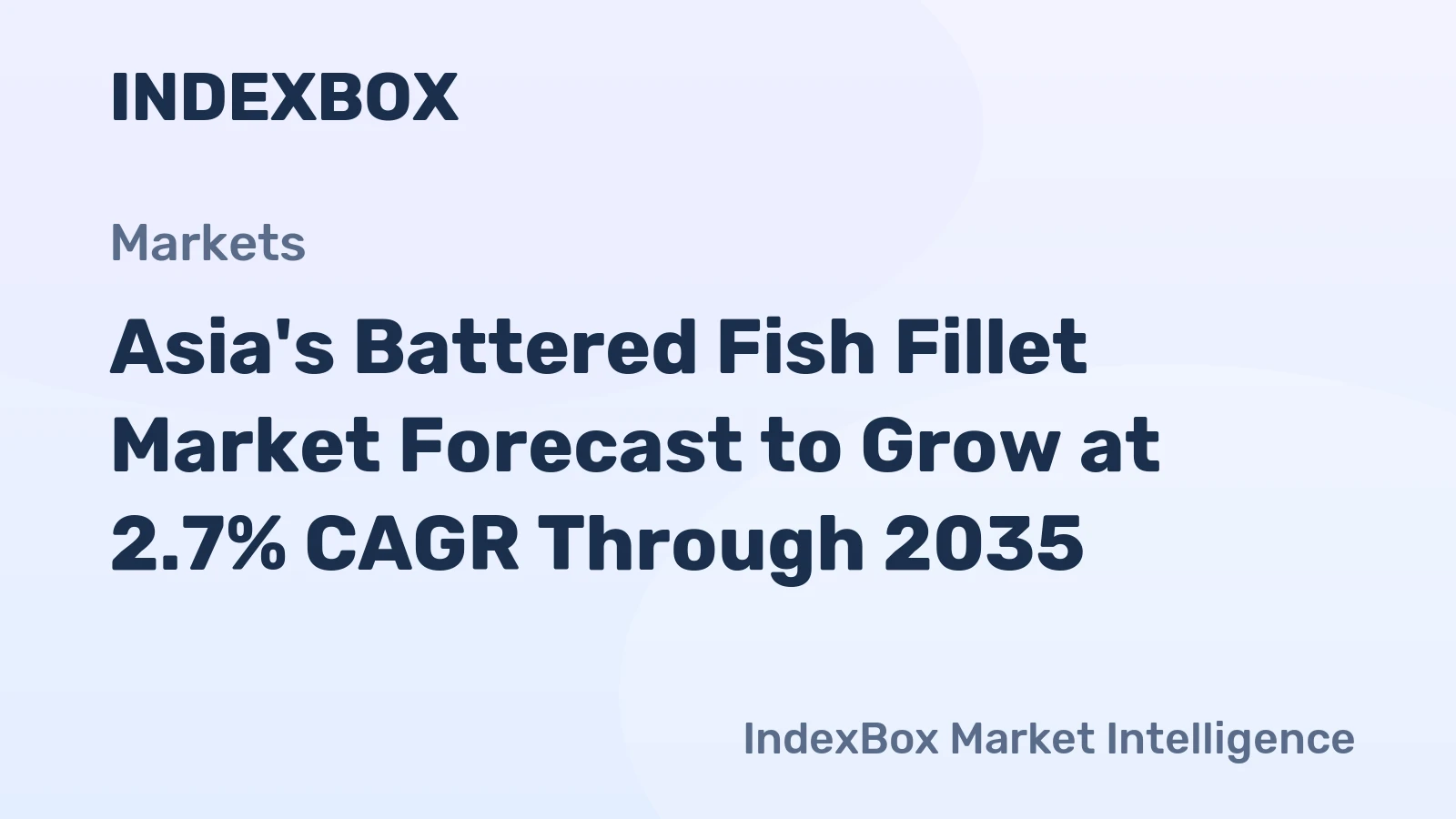 Asia's Battered Fish Fillet Market Forecast to Grow at 2.7% CAGR Through 2035