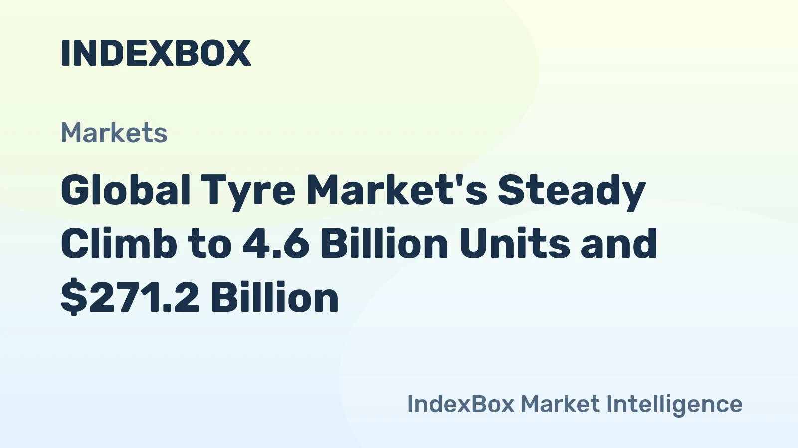 Global Tyre Market's Steady Climb to 4.6 Billion Units and $271.2 Billion