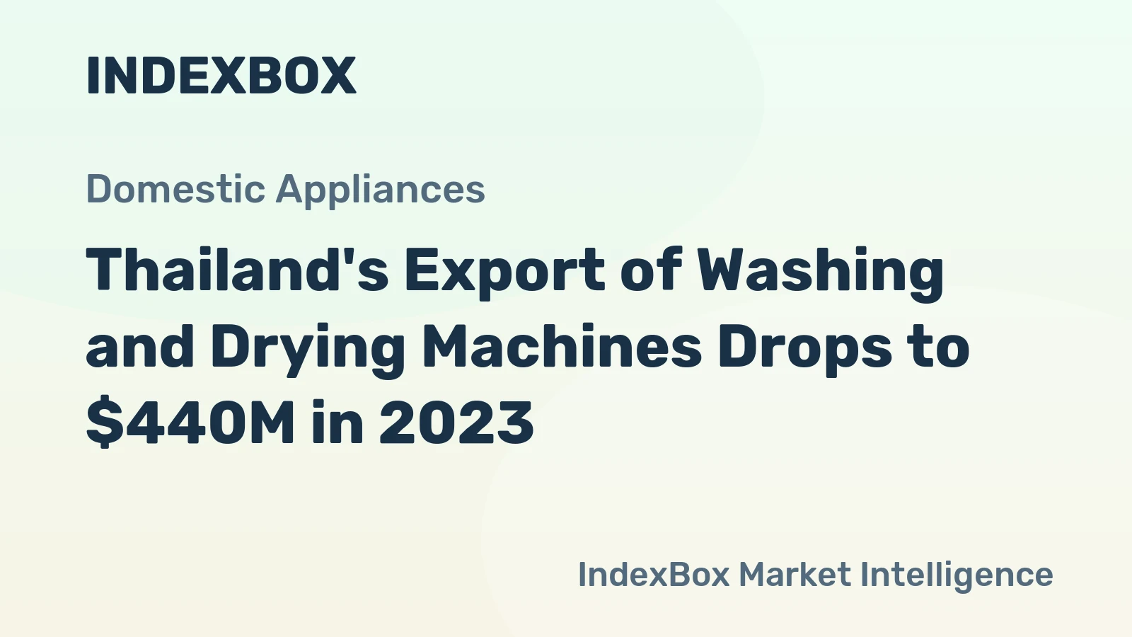 Thailand's Export of Washing and Drying Machines Drops to $440M in 2023
