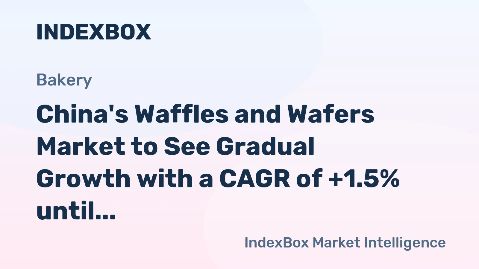 China's Waffles and Wafers Market to See Gradual Growth with a CAGR of +1.5% until 2035
