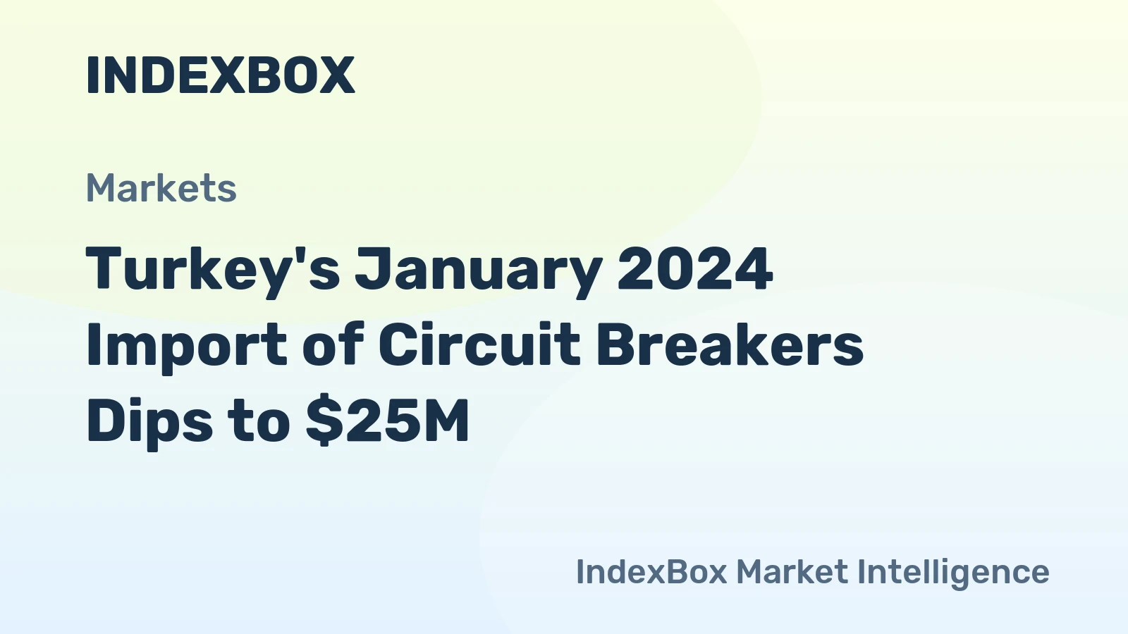 Turkey's January 2024 Import of Circuit Breakers Dips to $25M