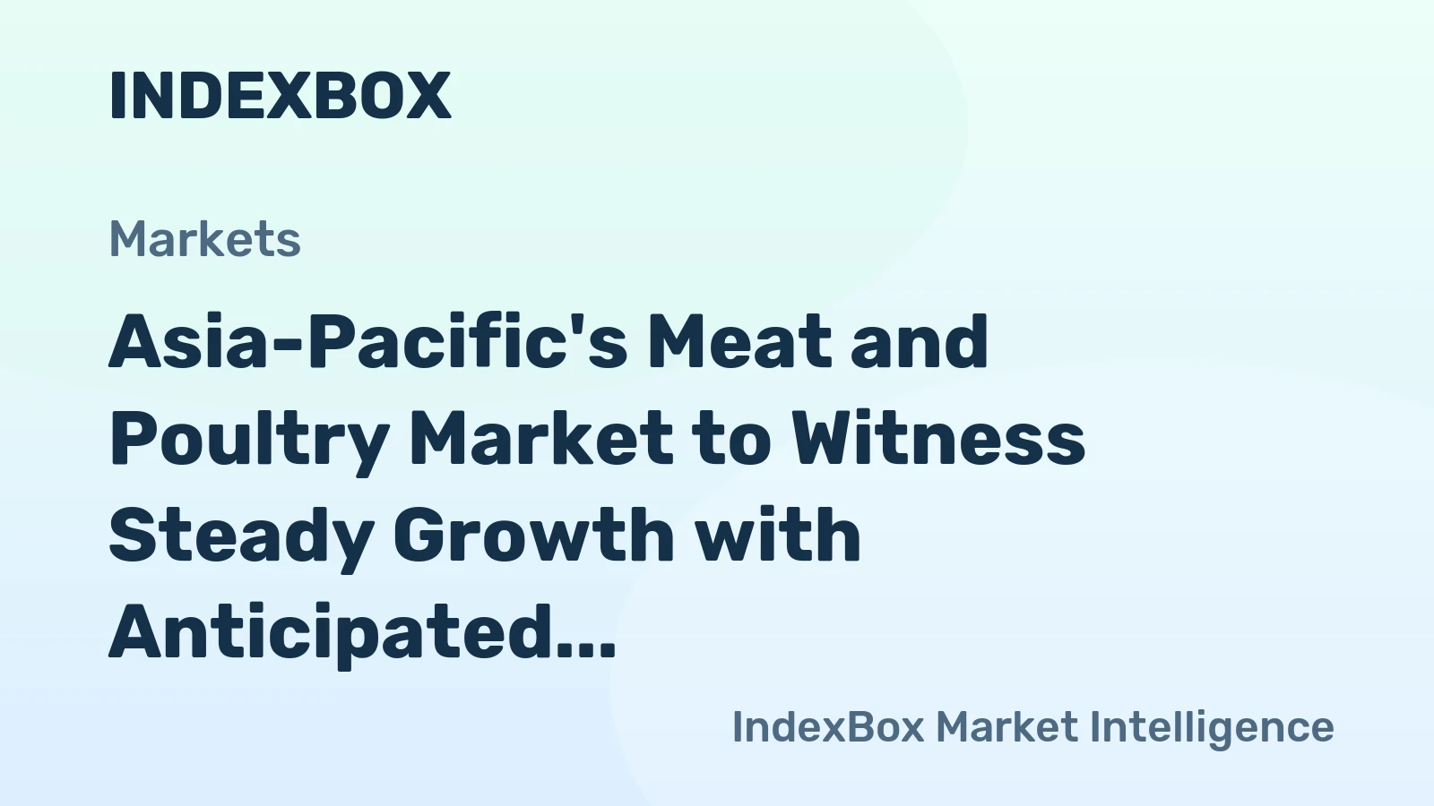Asia-Pacific's Meat and Poultry Market to Witness Steady Growth with Anticipated CAGR of +1.2% over 2024-2035