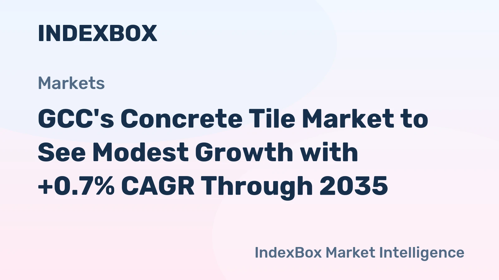 GCC's Concrete Tile Market to See Modest Growth with +0.7% CAGR Through 2035