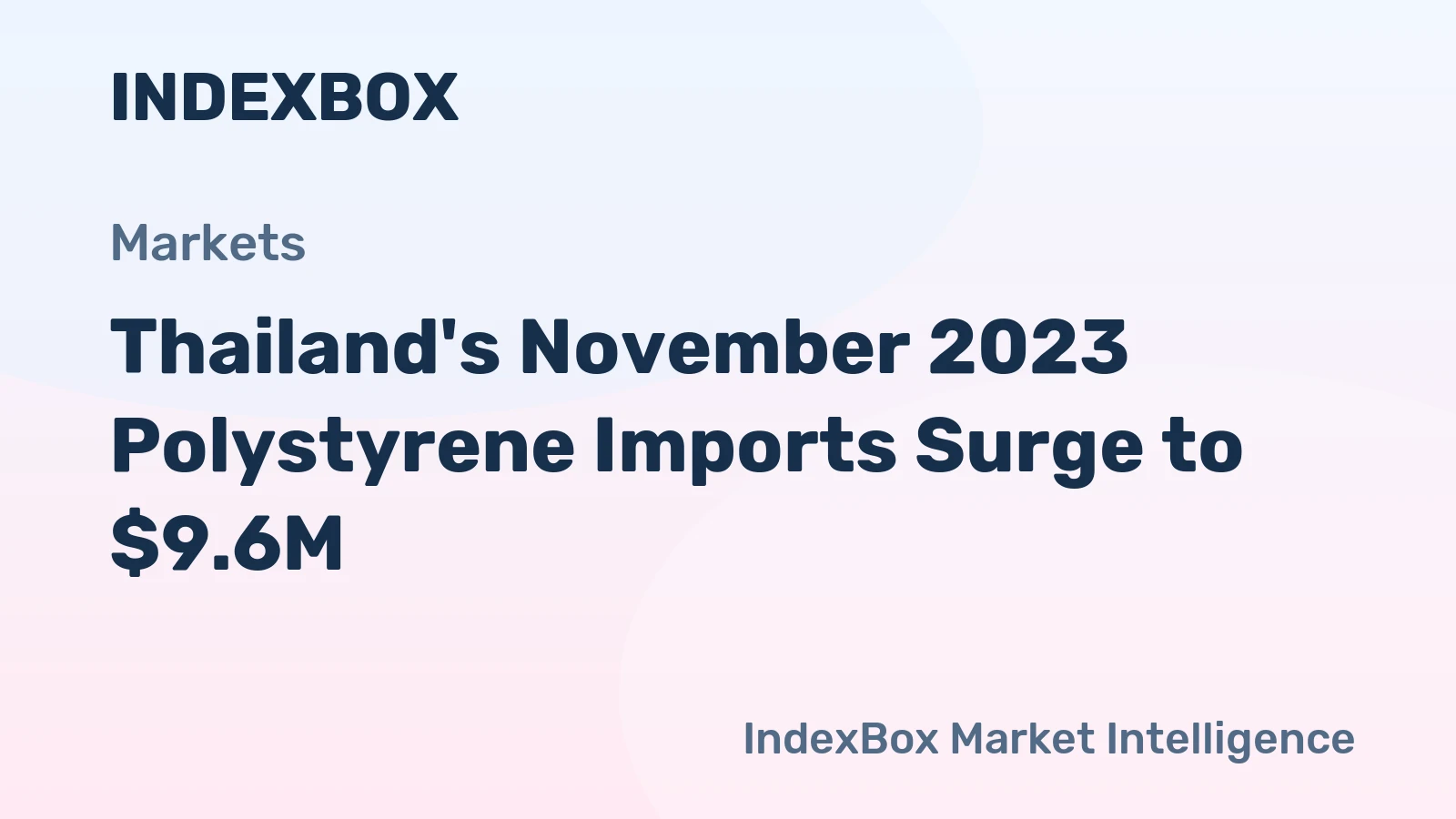 Thailand's November 2023 Polystyrene Imports Surge to $9.6M