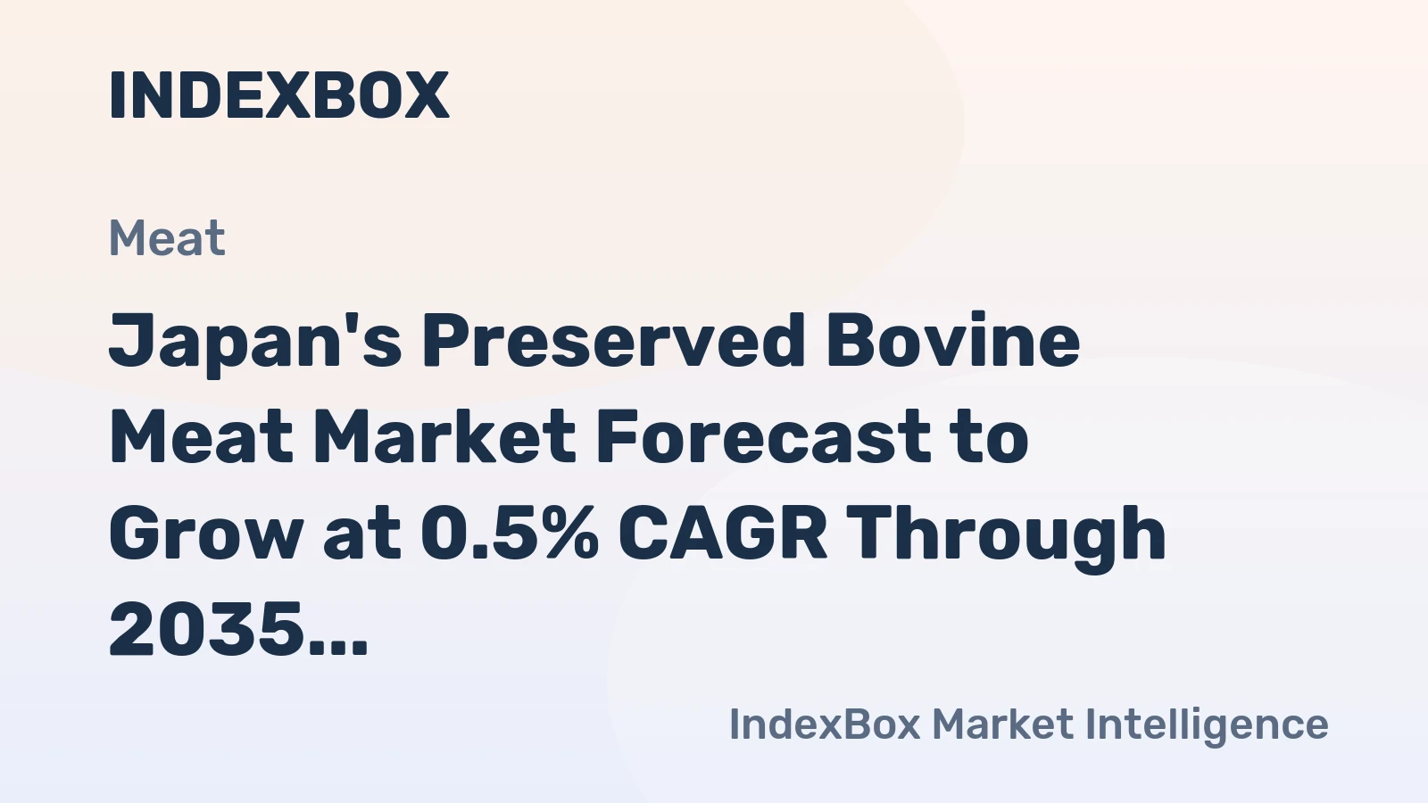 Japan's Preserved Bovine Meat Market Forecast to Grow at 0.5% CAGR Through 2035