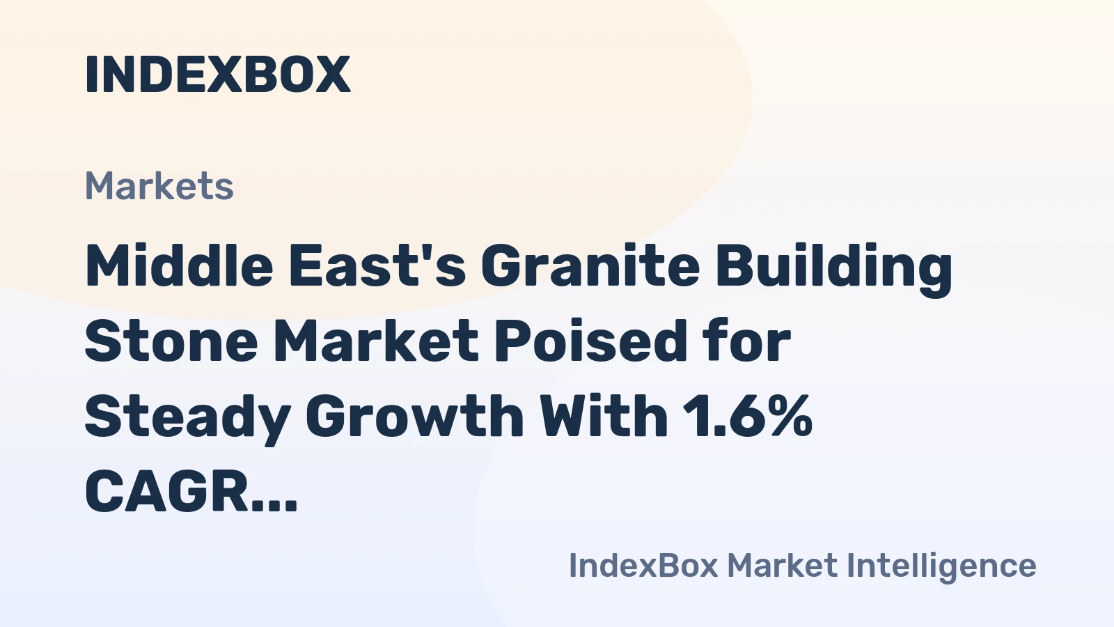 Middle East's Granite Building Stone Market Poised for Steady Growth With 1.6% CAGR Through 2035