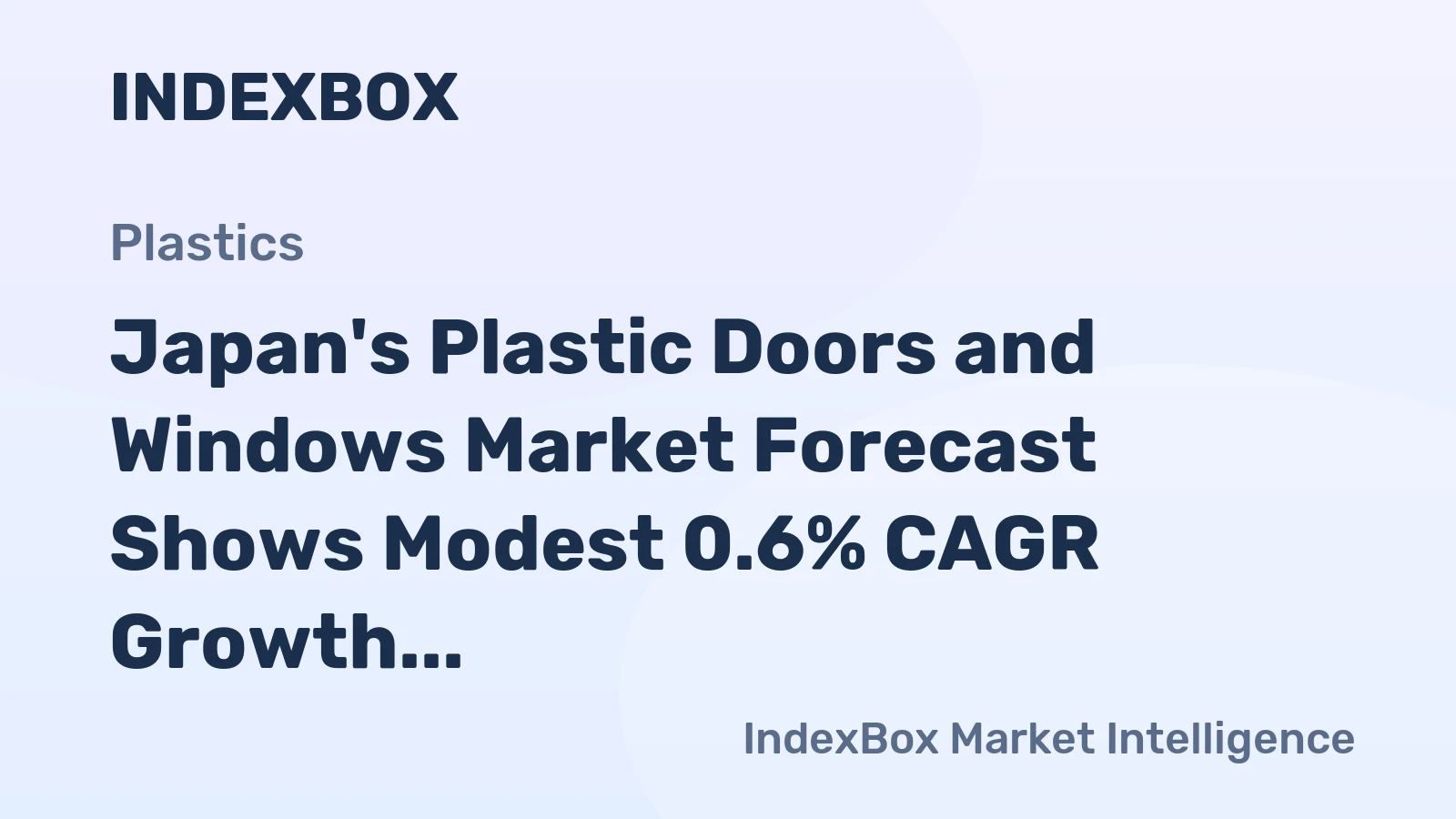 Japan's Plastic Doors and Windows Market Forecast Shows Modest 0.6% CAGR Growth Through 2035