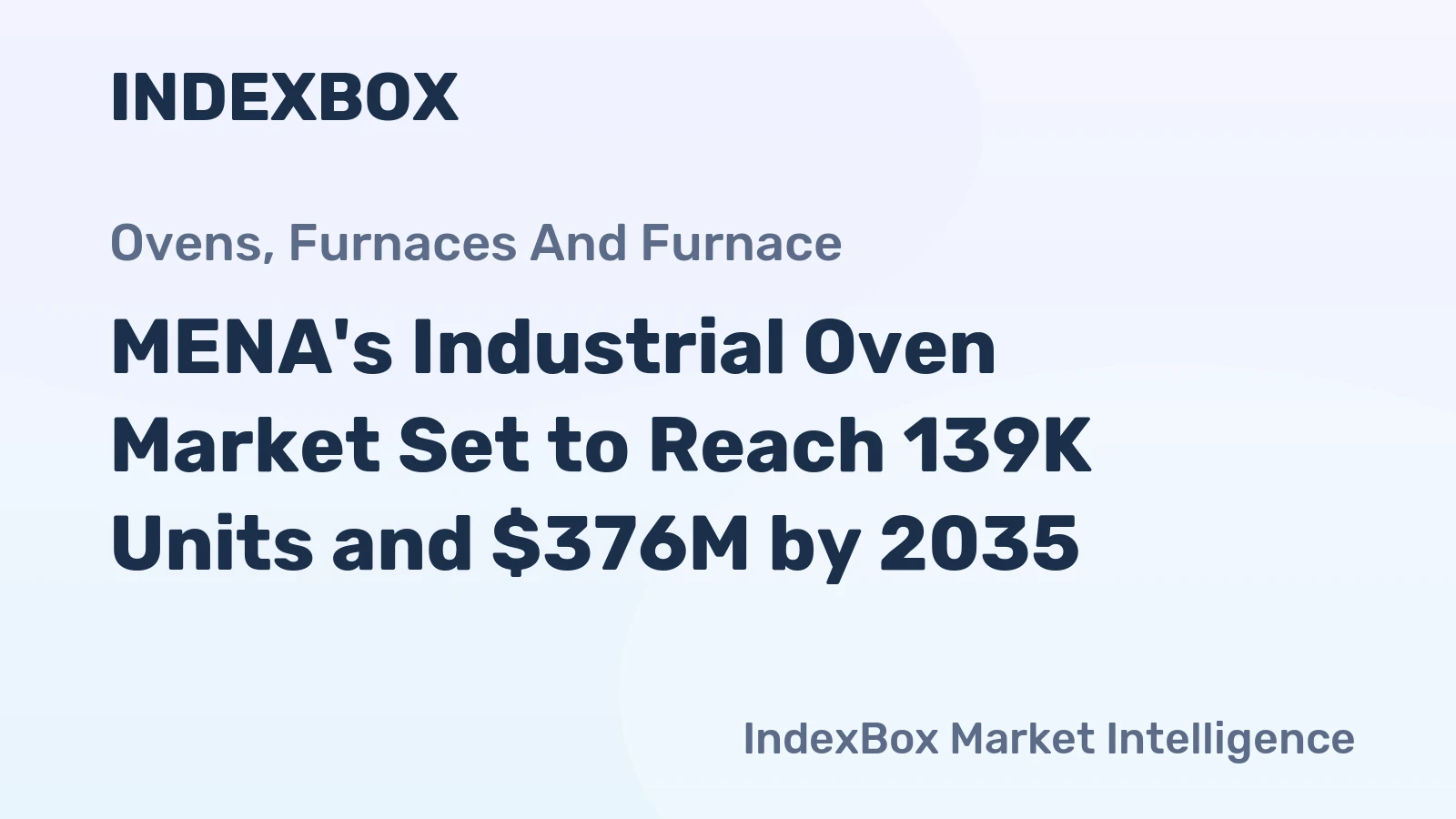 MENA's Industrial Oven Market Set to Reach 139K Units and $376M by 2035