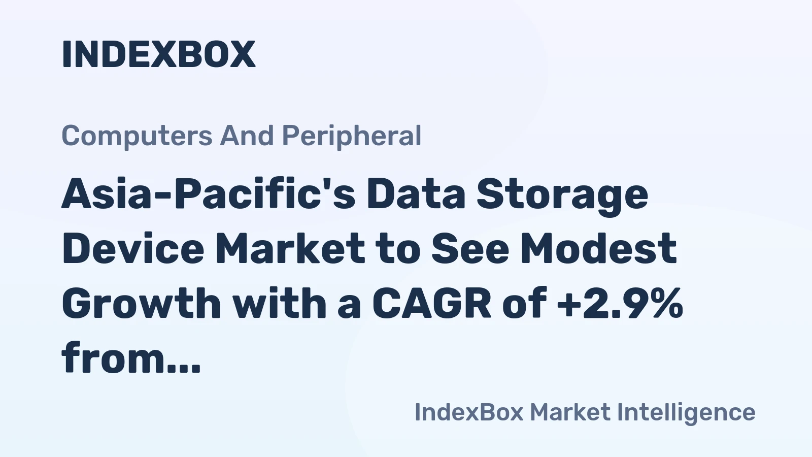 Asia-Pacific's Data Storage Device Market to See Modest Growth with a CAGR of +2.9% from 2024 to 2035, Reaching 338M Units by 2035