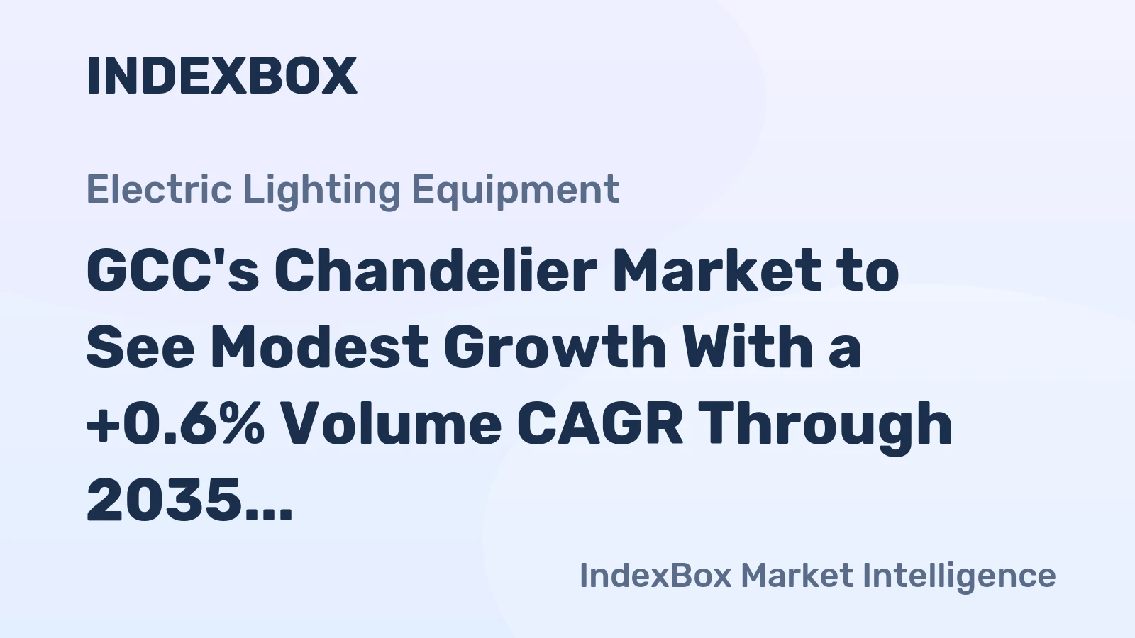 GCC's Chandelier Market to See Modest Growth With a +0.6% Volume CAGR Through 2035