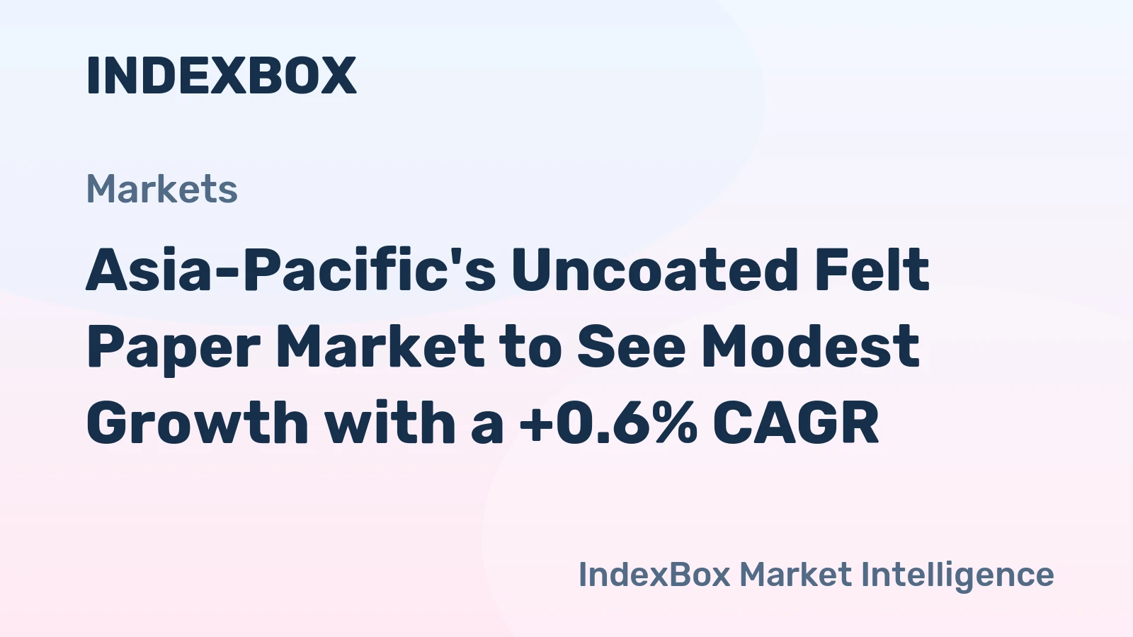 Asia-Pacific's Uncoated Felt Paper Market to See Modest Growth with a +0.6% CAGR