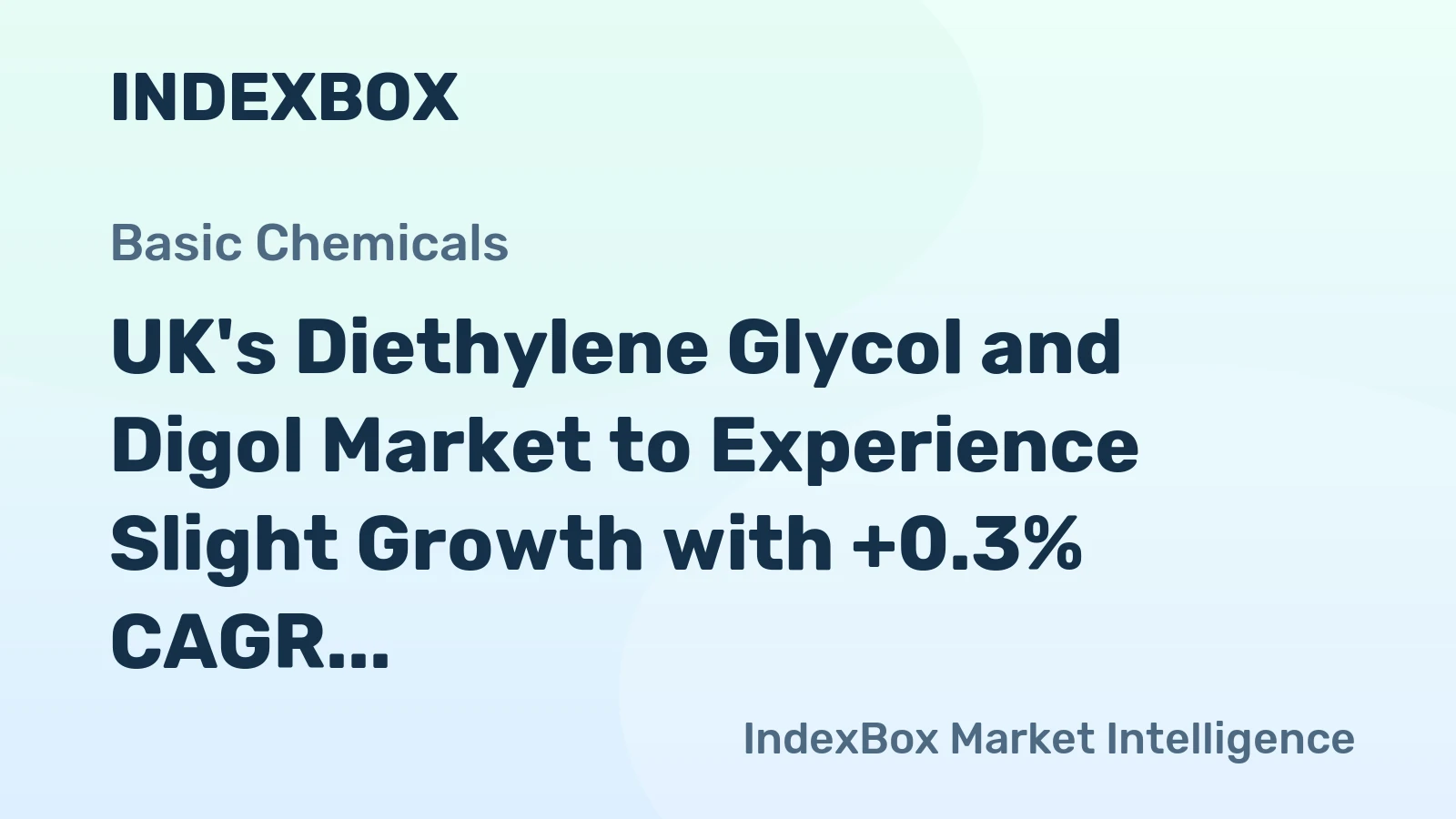 UK's Diethylene Glycol and Digol Market to Experience Slight Growth with +0.3% CAGR in Volume and +0.5% CAGR in Value from 2024-2035