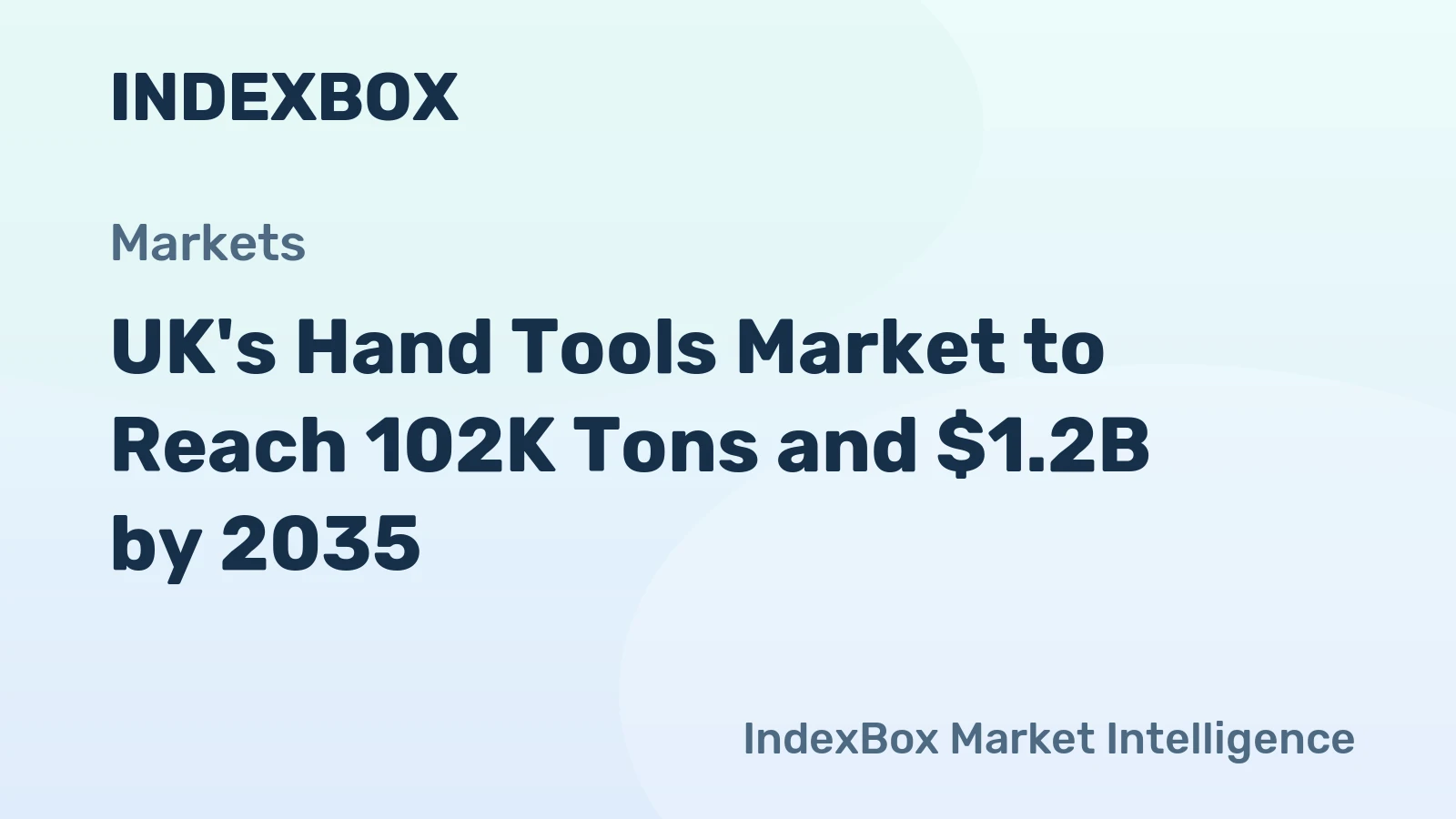 UK's Hand Tools Market to Reach 102K Tons and $1.2B by 2035