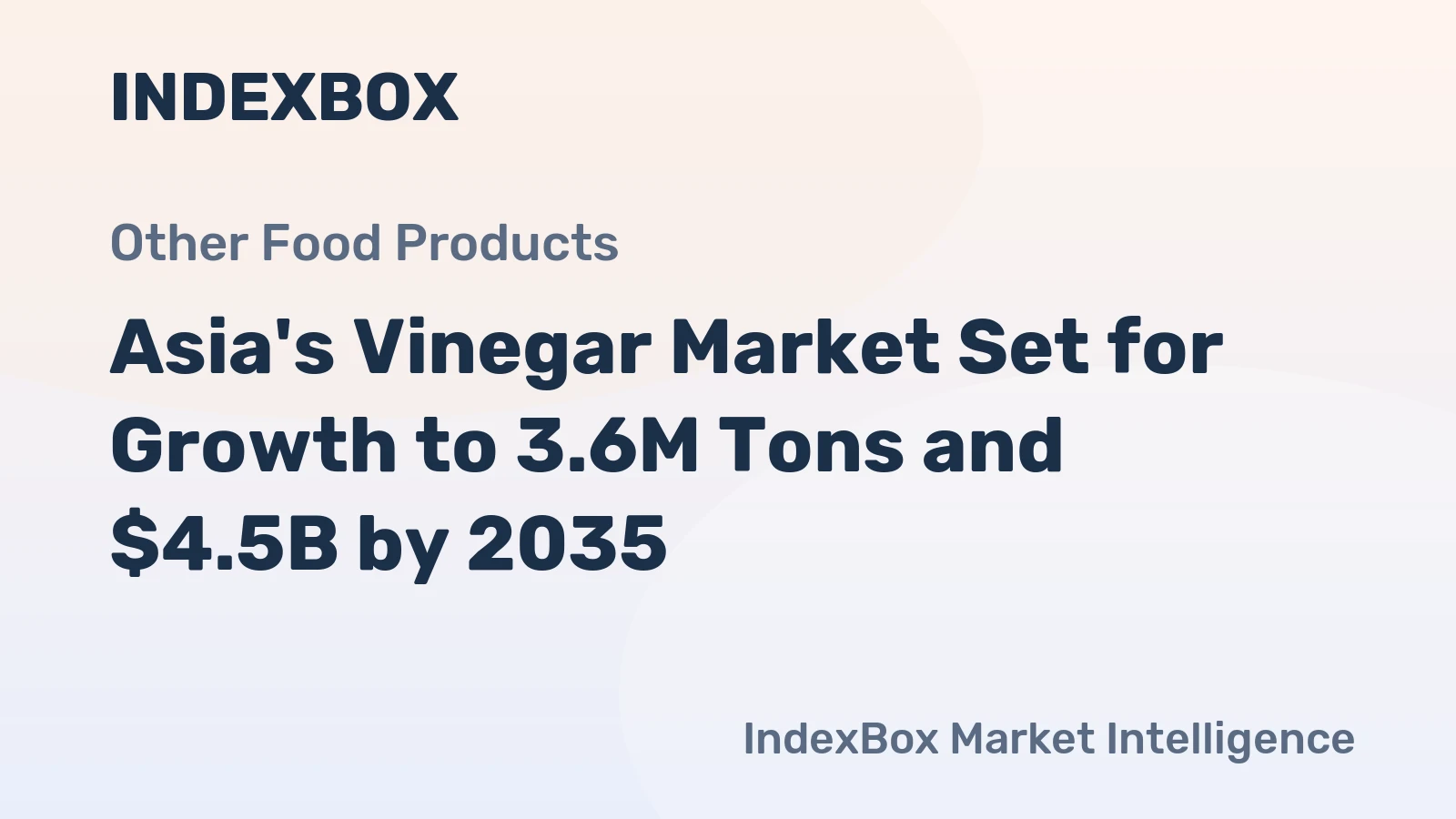 Asia's Vinegar Market Set for Growth to 3.6M Tons and $4.5B by 2035