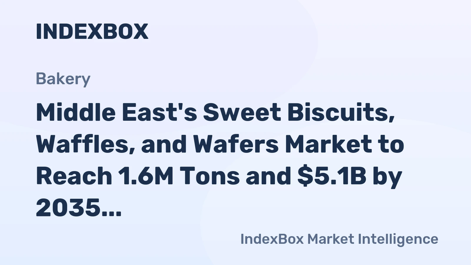 Middle East's Sweet Biscuits, Waffles, and Wafers Market to Reach 1.6M Tons and $5.1B by 2035
